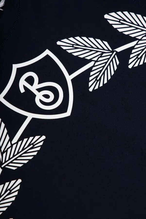 Burberry Oak Leaf Crest Print Cotton T-shirt