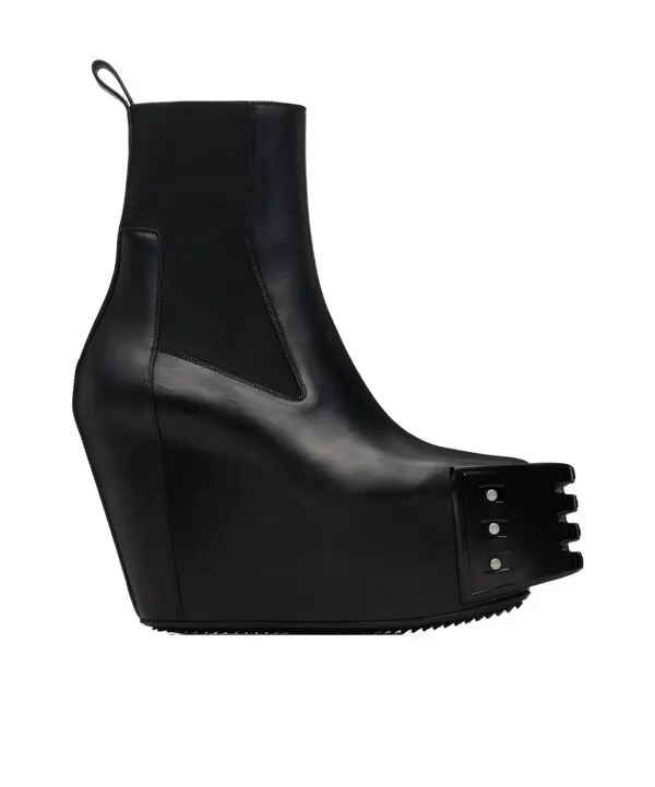 Rick Owens Temple Grilled Wedge Beatle Chelsea Boots