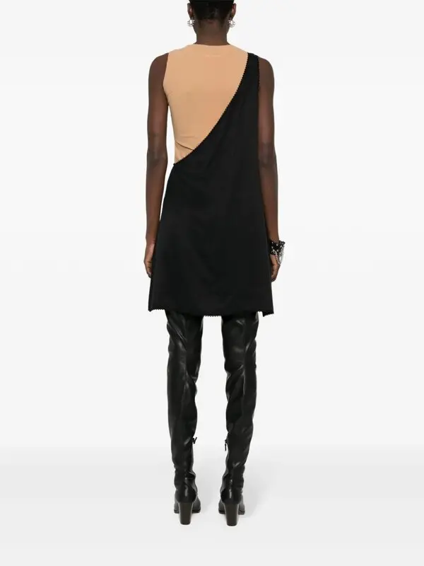 MAISON MARGIELA One Shoulder Lace Trim Dress