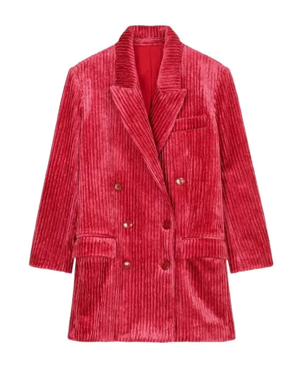 Isabel Marant Étoile Double-breasted Velvet Effect Jacket
