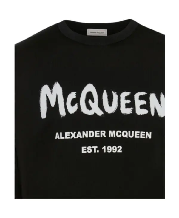 Alexander McQueen Graffiti Oversized Sweatshirt - Black