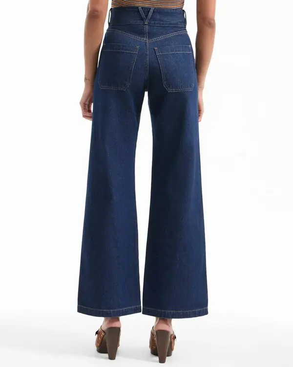 Veronica Beard Taylor High Rise Wide Leg Jeans