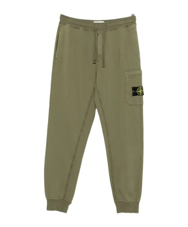 Stone Island Compass-badge Tapered Pants - Green