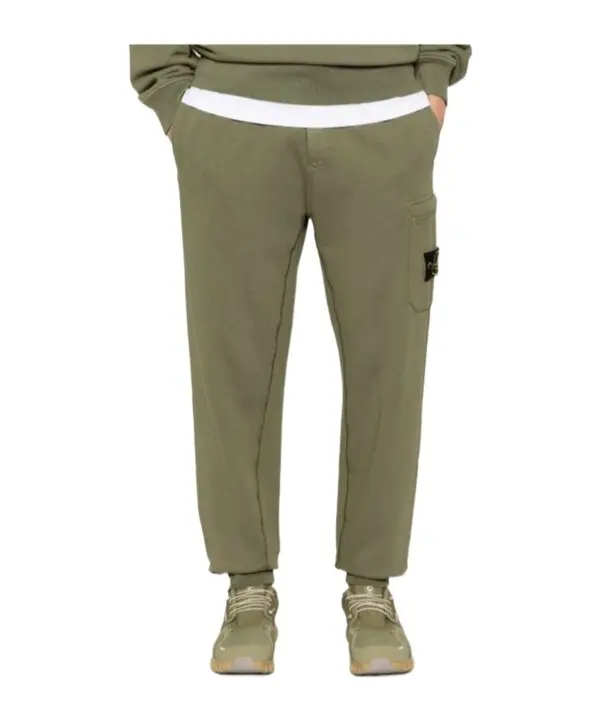Stone Island Compass-badge Tapered Pants - Green