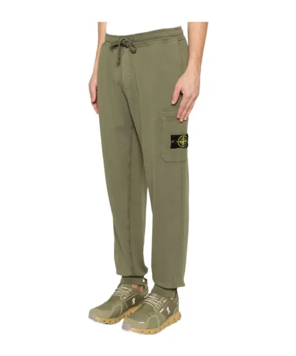 Stone Island Compass-badge Tapered Pants - Green