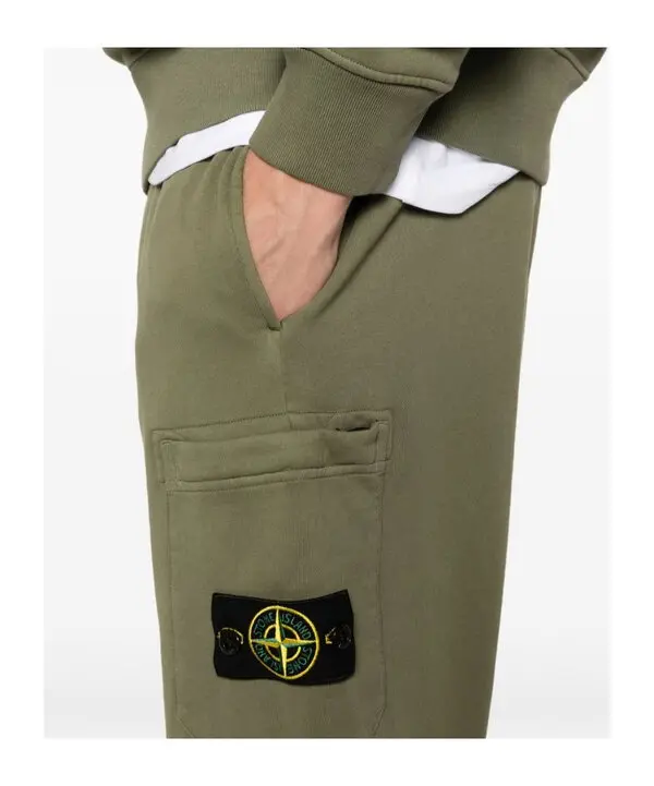 Stone Island Compass-badge Tapered Pants - Green