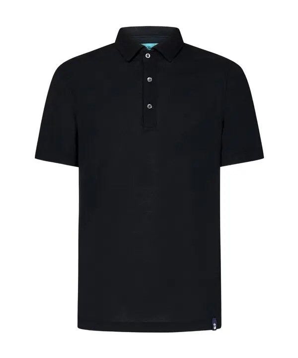DRUMOHR Spread-collar Cotton Polo Shirt - Black