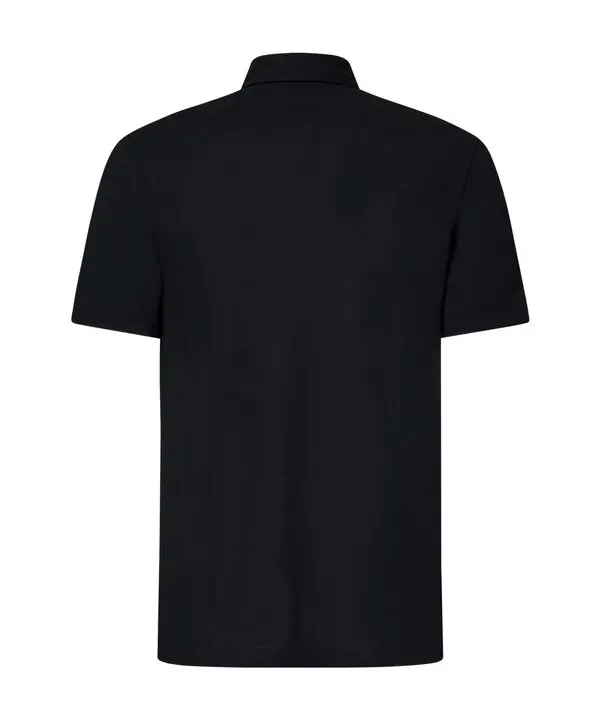 DRUMOHR Spread-collar Cotton Polo Shirt - Black