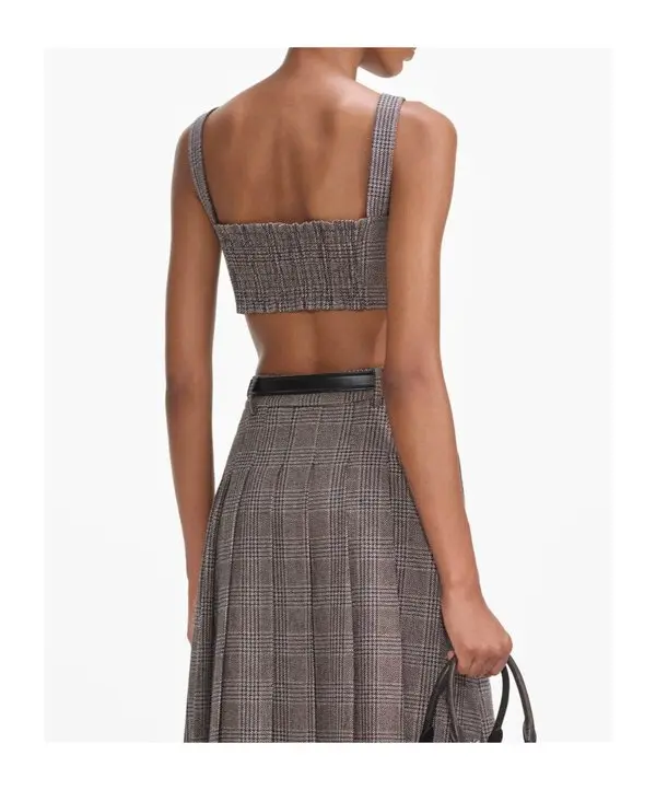 SELF-PORTRAIT Cropped Check Top