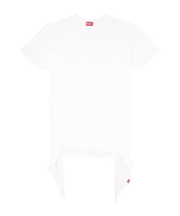 DIESEL® D-eivor Tie Front T-shirt Dress - White