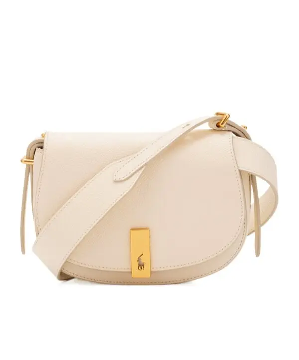 Polo Ralph Lauren Small Polo Id Foldover Top Crossbody Bag - Nude