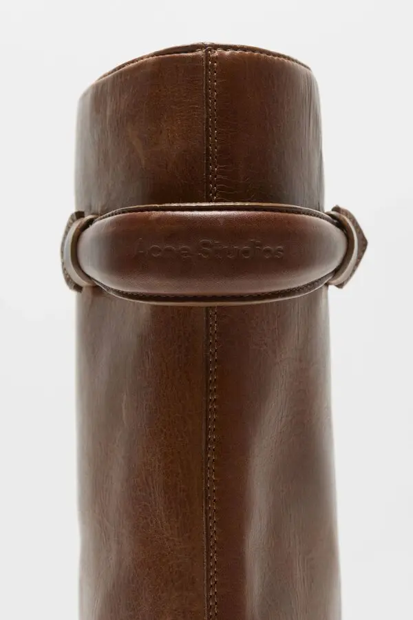 Acne Studios Calfskin Leather Tall Boots - Deep Brown