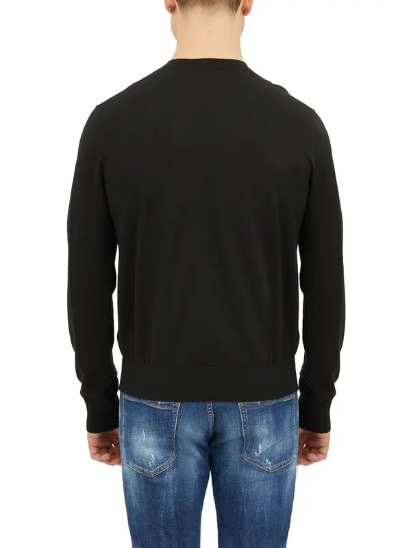 Dsquared2 V-neck Knitted Jumper With Logo Detail