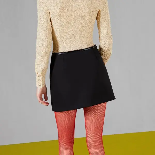 Gucci Horsebit Detail Front Slit Mini Skirt