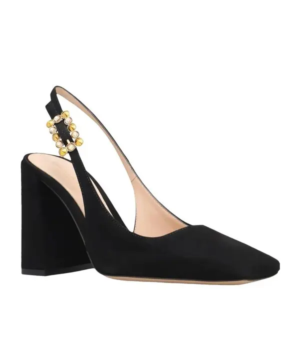 GIANVITO ROSSI Square Toe Slingback High Heels