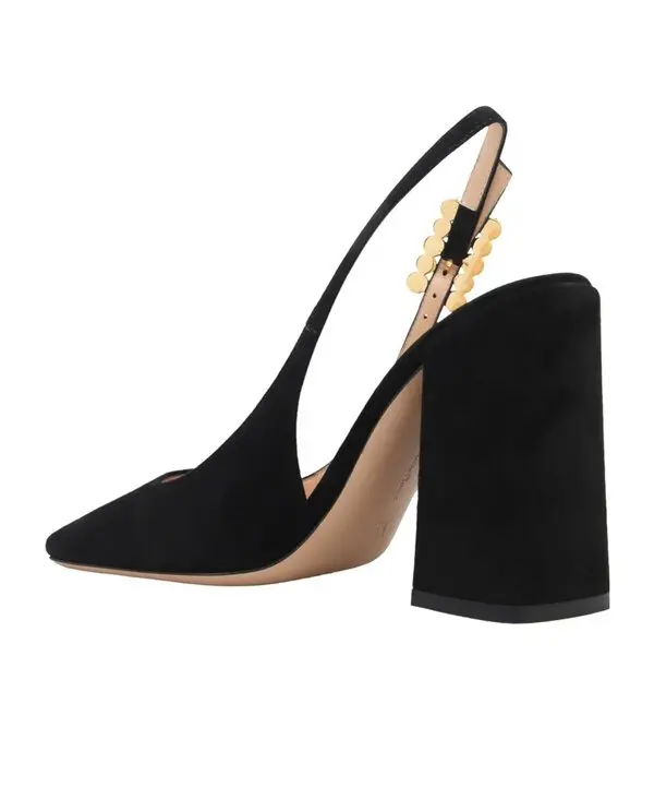 GIANVITO ROSSI Square Toe Slingback High Heels