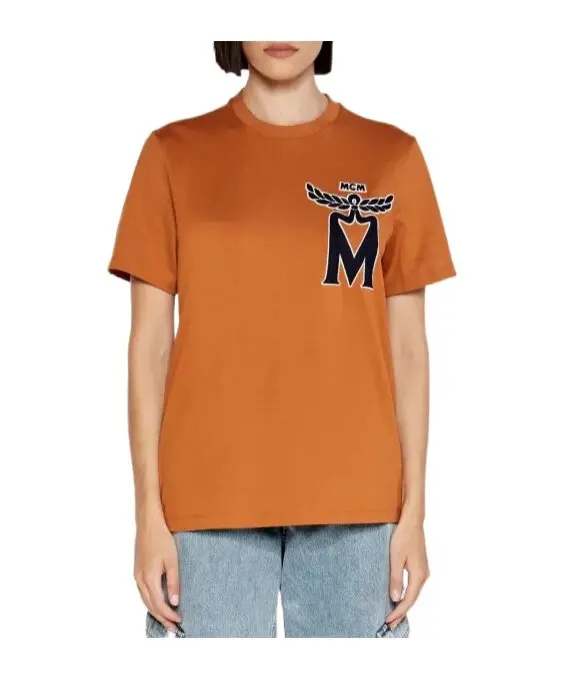 Mcm Logo Embroidered Crewneck T-shirt