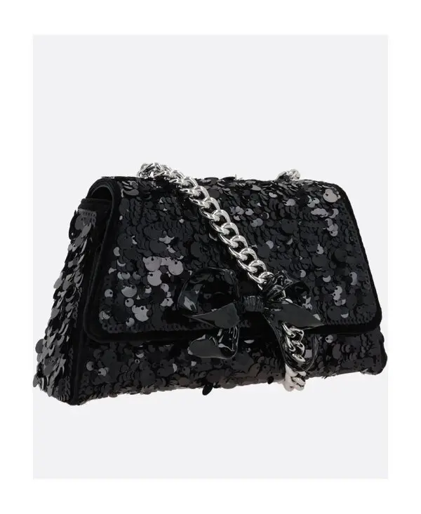 SELF-PORTRAIT Embellished Bow Shoulder Bag