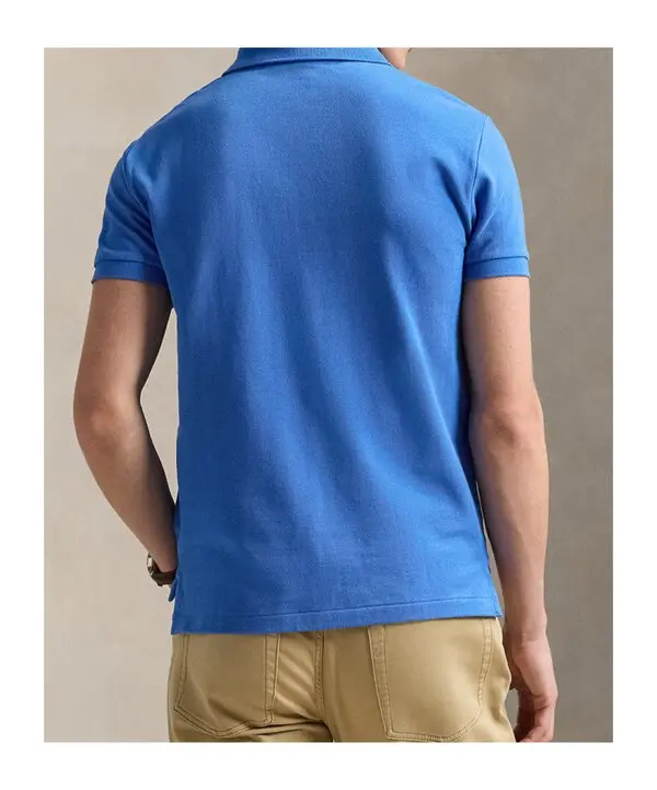 Polo Ralph Lauren Logo Embroidered Short-sleeved Polo Shirt - Blue