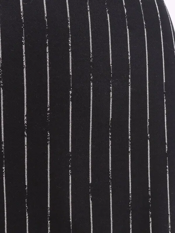 Alexander McQueen Striped High-waist Midi Skirt