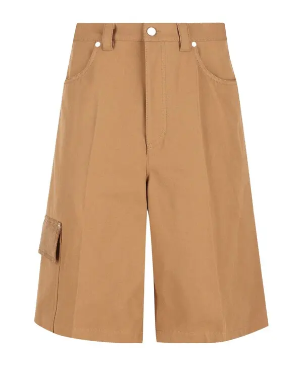 Gucci Gg Monogram Cargo Shorts - Camel