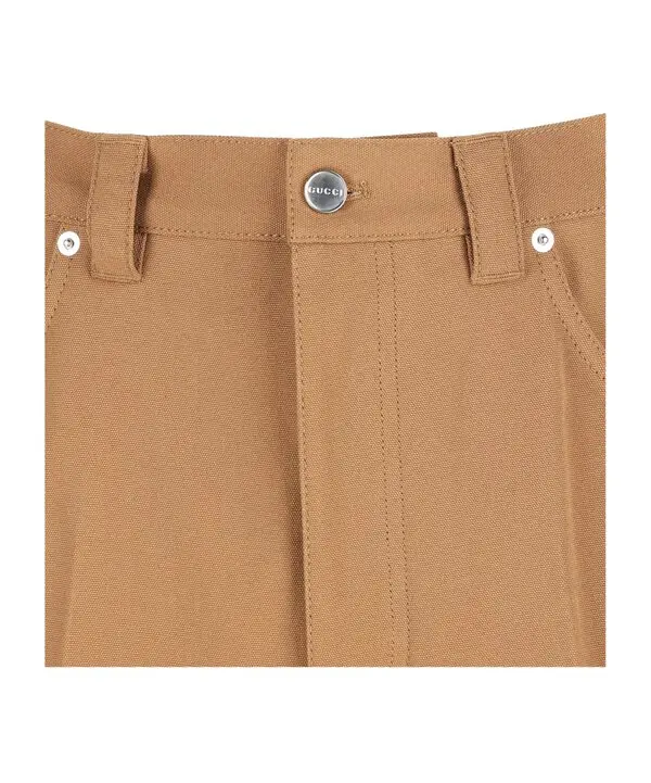 Gucci Gg Monogram Cargo Shorts - Camel