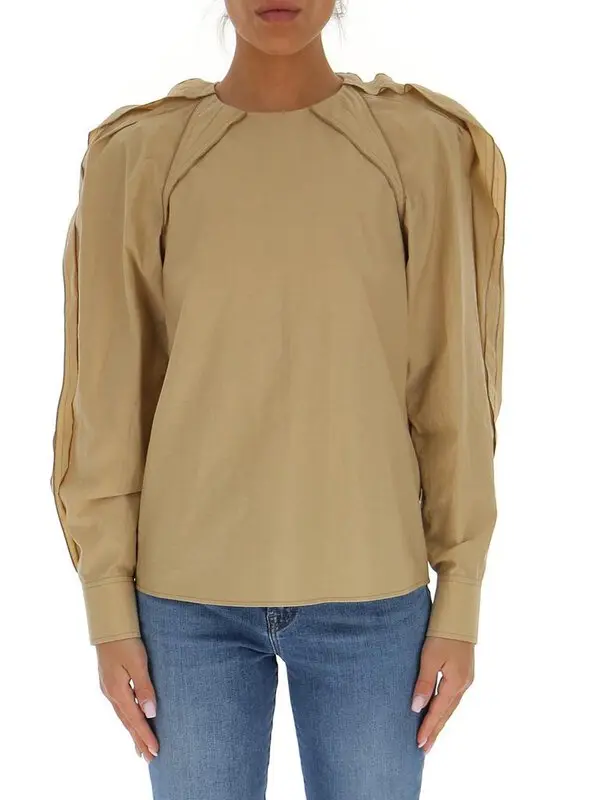 Chloé Blouse With Lotus Leaf Detail - Nude