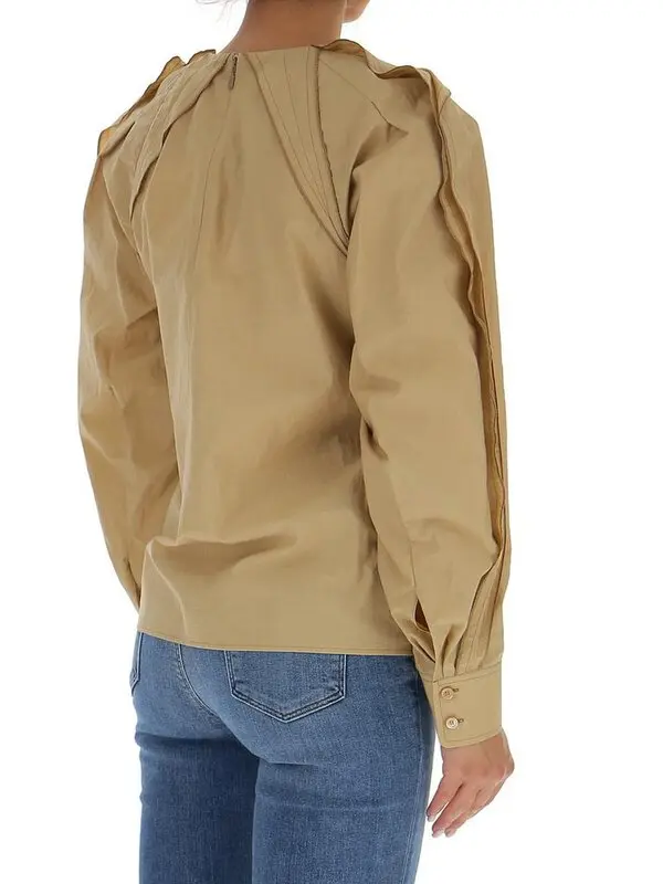 Chloé Blouse With Lotus Leaf Detail - Nude