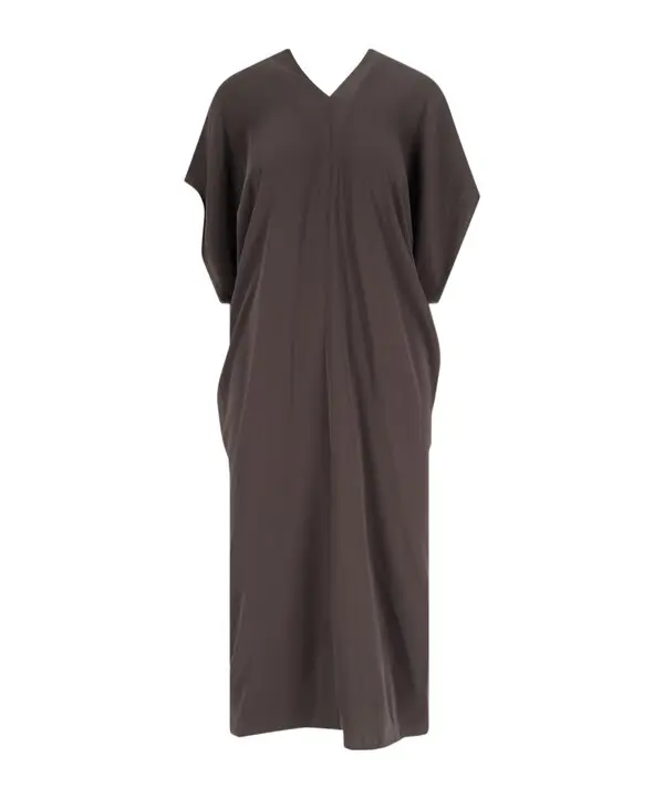 MAISON MARGIELA V-neck Pleated Midi Dress