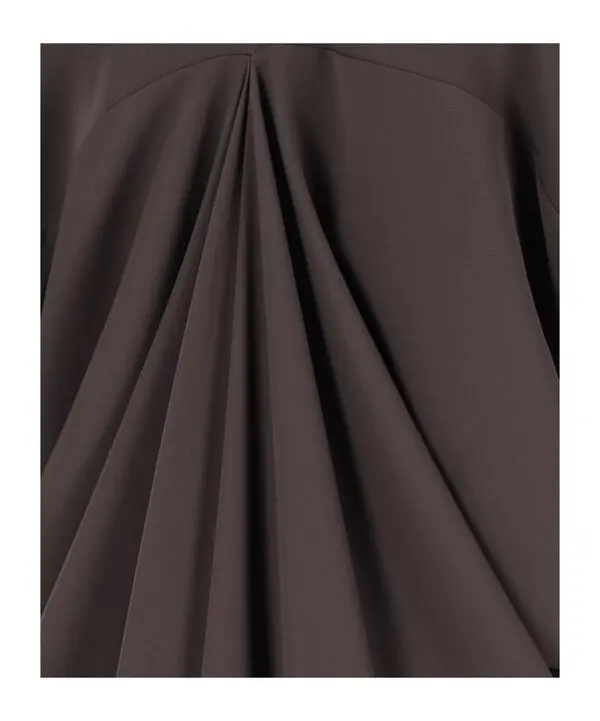 MAISON MARGIELA V-neck Pleated Midi Dress