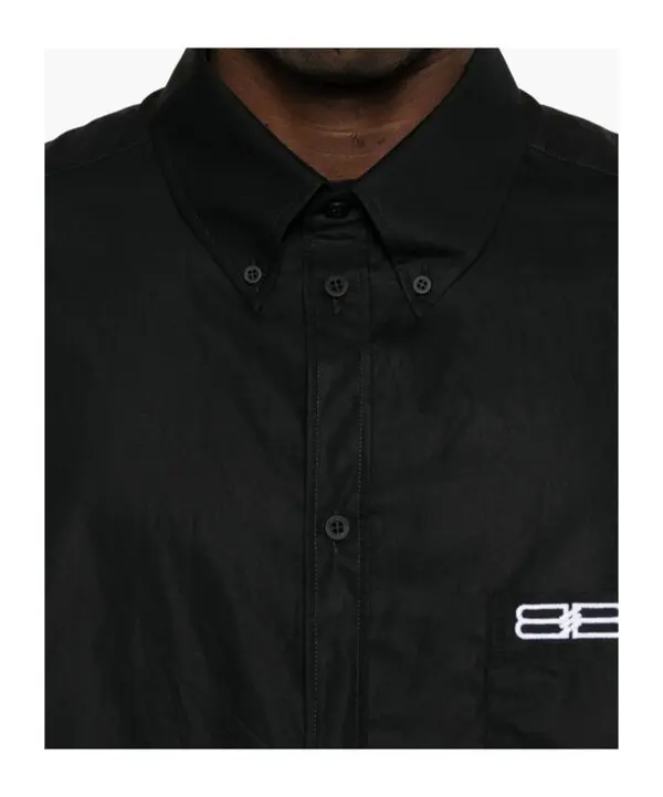 Balenciaga Bb Logo Embroidered Oversized Shirt