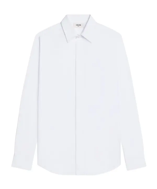 Celine Loose Shirt In Cotton Poplin