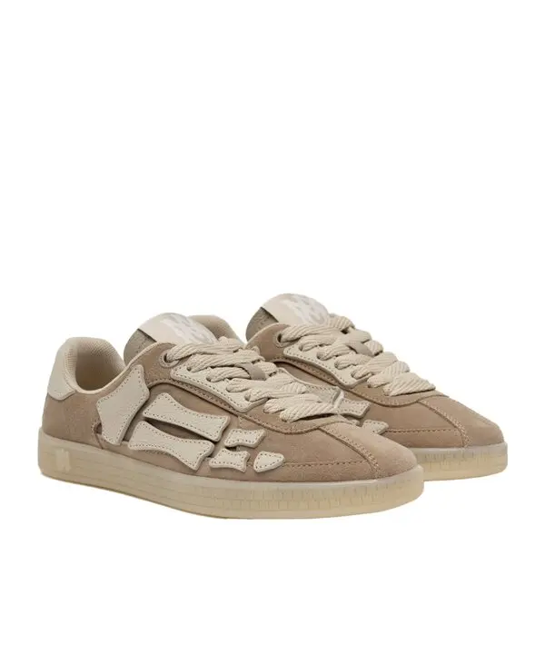 Amiri Pacific Bones Suede Low-top Sneakers - Brown