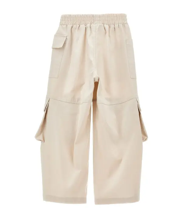 Monnalisa Stretch Cargo Trousers - Nude