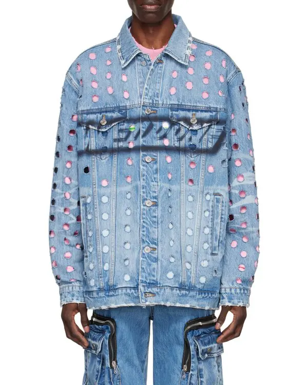 We11Done Logo Denim Jacket