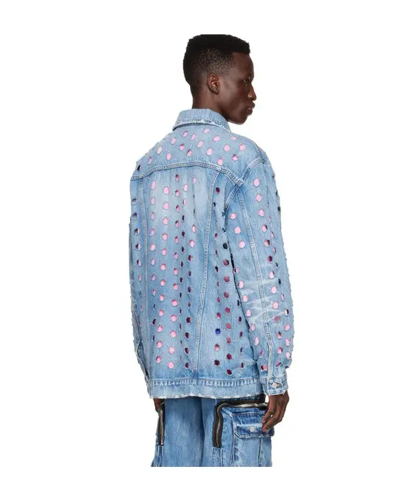 We11Done Logo Denim Jacket