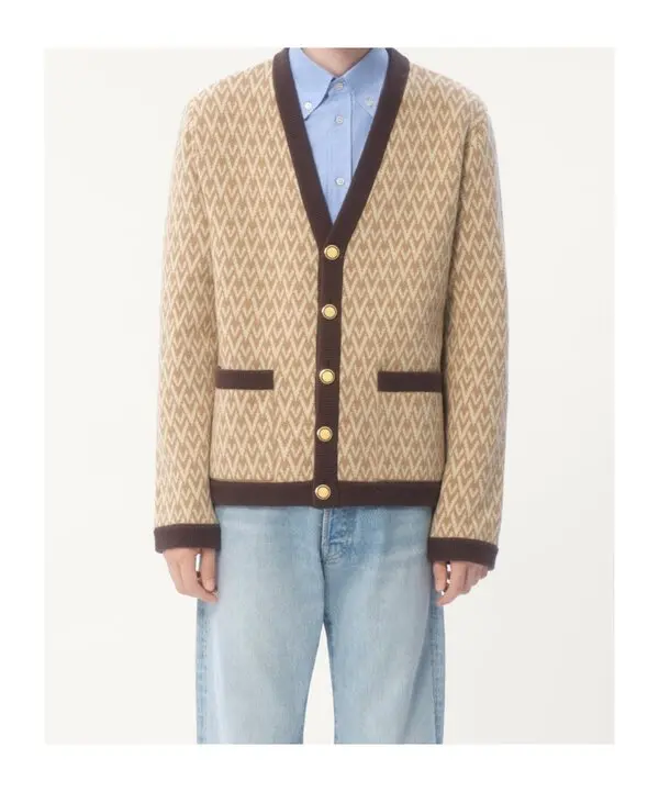 Valentino Garavani Jacquard Pattern V-neck Cardigan - No