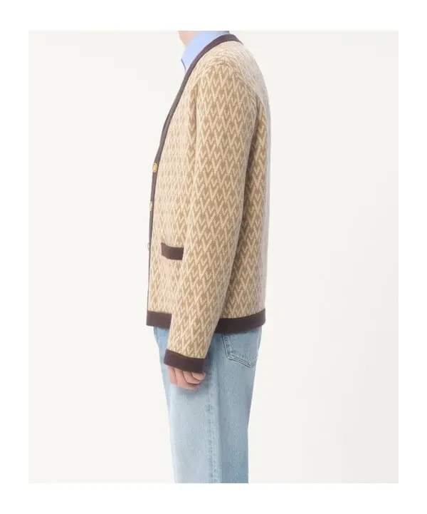 Valentino Garavani Jacquard Pattern V-neck Cardigan - No