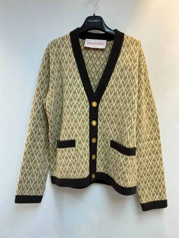 Valentino Garavani Jacquard Pattern V-neck Cardigan - No
