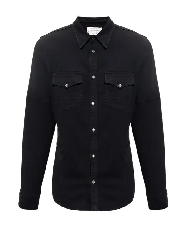 Alexander McQueen Denim Shirt - Black