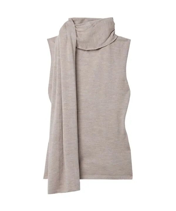 Magda Butrym Sleeveless Knitted Top With Scarf Detail