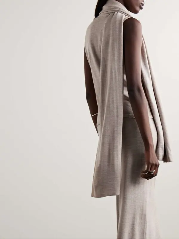 Magda Butrym Sleeveless Knitted Top With Scarf Detail