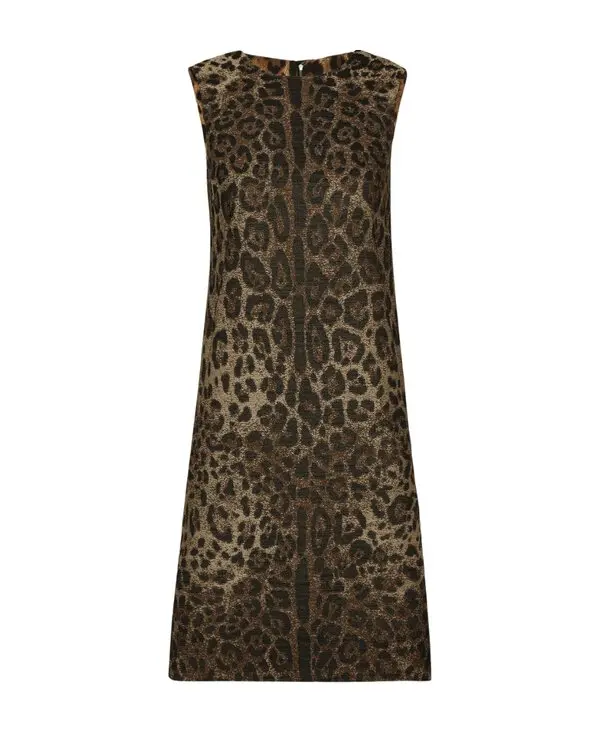Dolce & Gabbana Leopard Jacquard Midi Dress