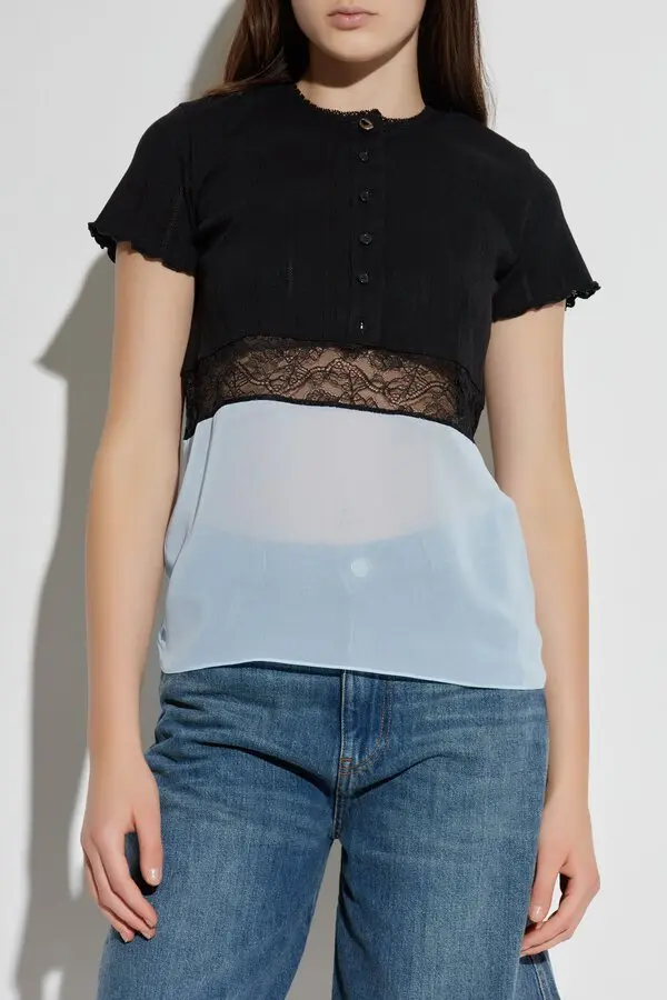 Coperni Lace-panelled Blouse