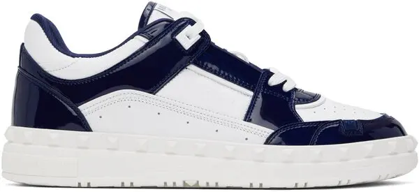 Valentino Garavani Low-top Lace-up Sneakers With Stud Detailing