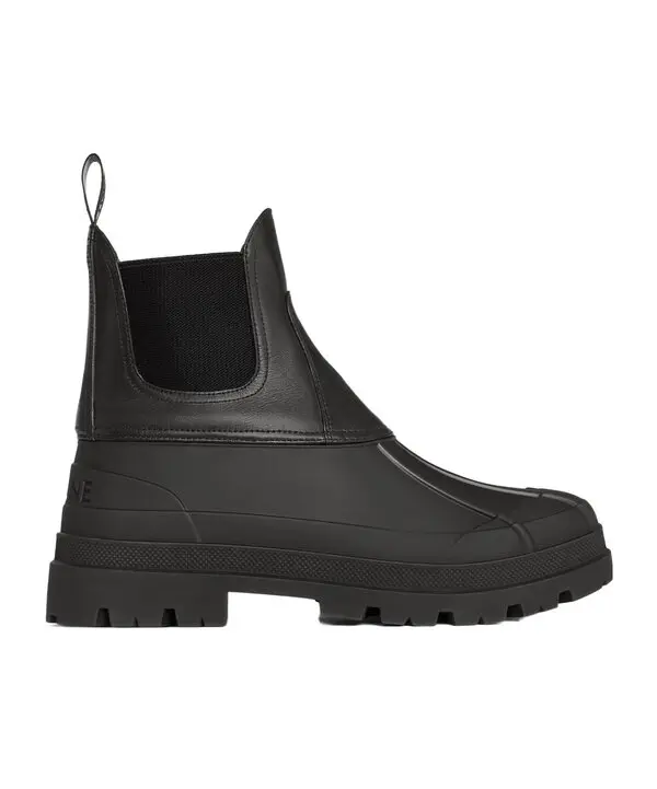 Celine Riley Ankle Boot In Calfskin