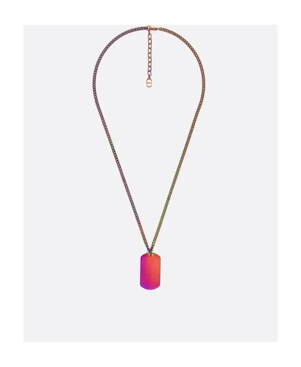 Dior Cd Couture Plate Pendant Necklace