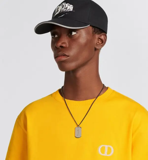 Dior Cd Couture Plate Pendant Necklace