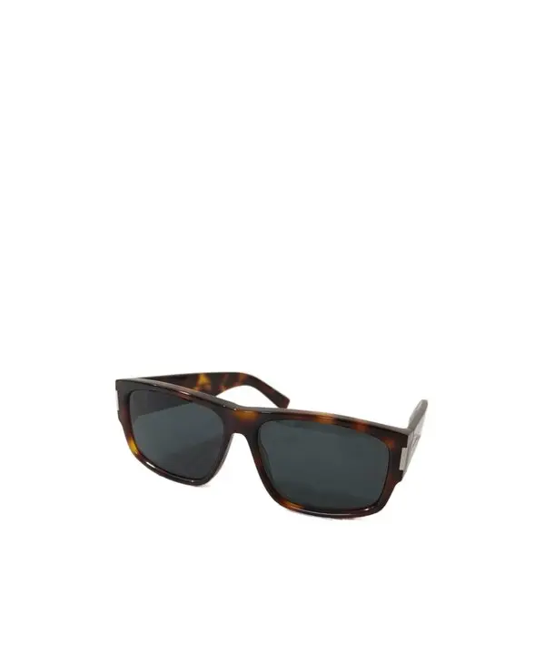 Saint Laurent Rectangle Logo Sunglasses - Black