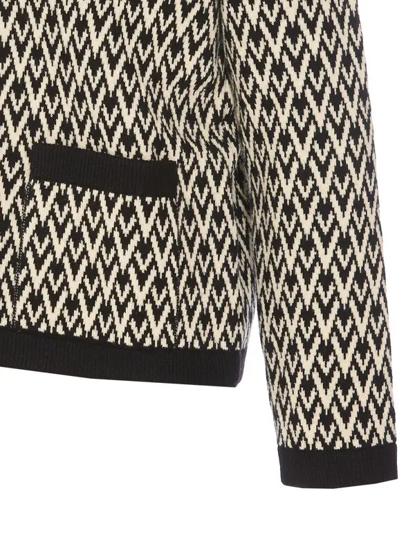 Valentino Garavani Geometric Knit Cardigan